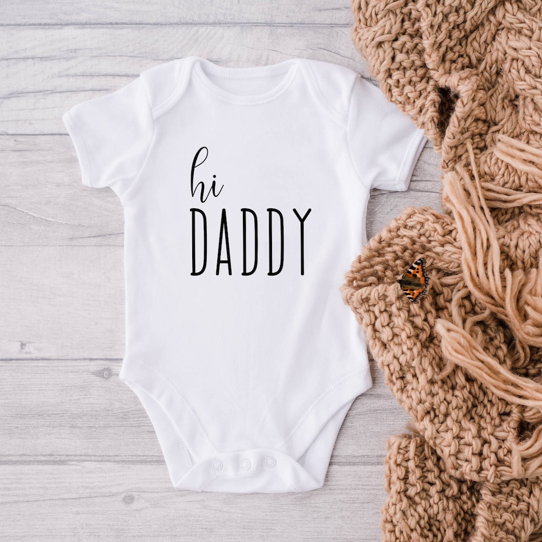Hi Daddy Onesies Hello Daddy Onesies Husband Pregnancy - Etsy