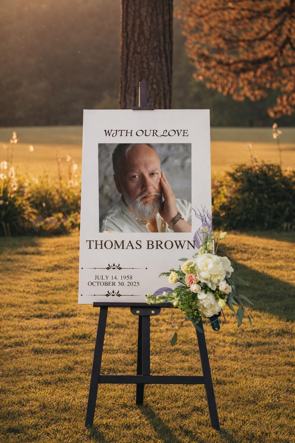 Custom Funeral Welcome Sign, Memorial Welcome Sign, Personalized ...