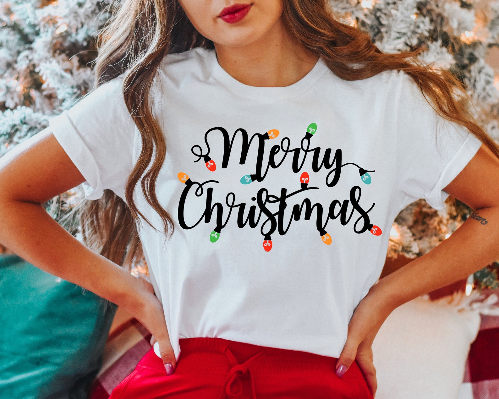 Merry Christmas Shirt, Christmas Lights Shirt, Christmas Lights T-shirt ...