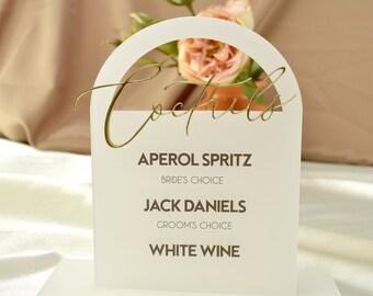 Wedding Acrylic Bar Sign | Etsy