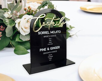 Gold Wedding Bar Sign - Etsy