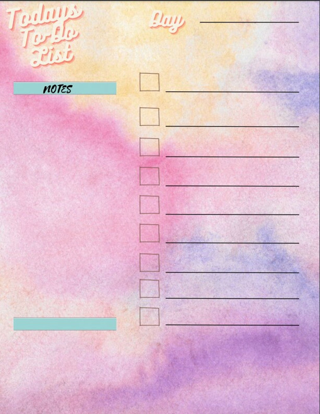 Daily To-do List, Daily Tasks, Task Organizer, Colorful, Task ...