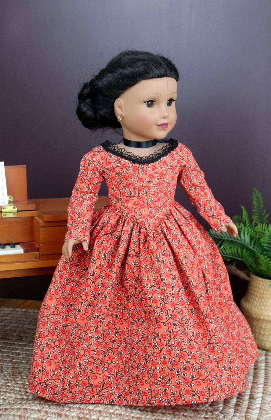 1840's Historic Gown for 18" Dolls Like American Girl - Etsy