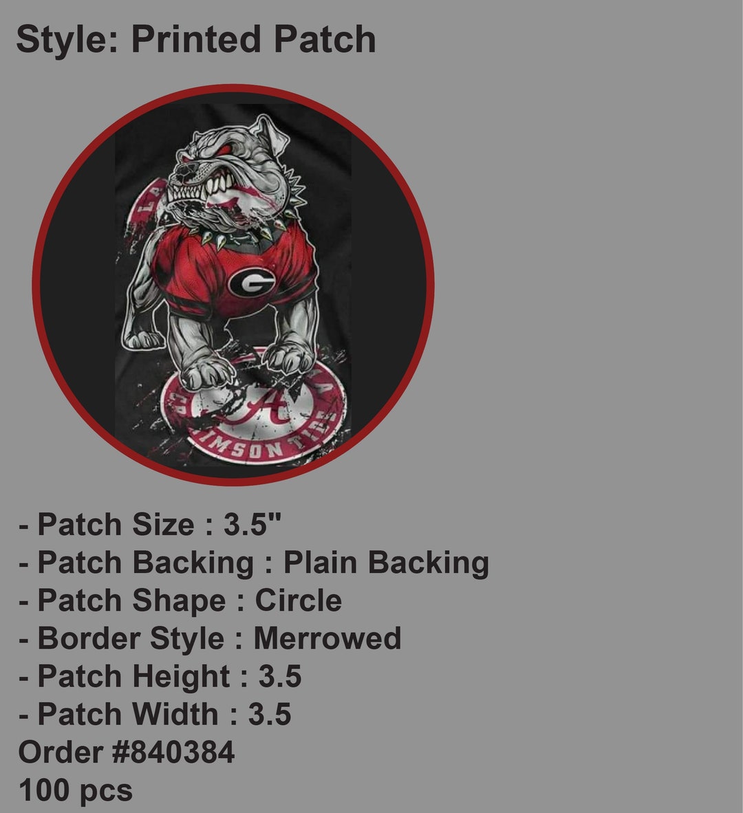 UGA on Bama Sew on Patches - Etsy