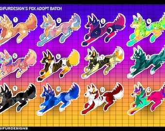 Bat, Dog, Furry, Cute, Headshot, Fursona, OC, Digital Character Adopt ...