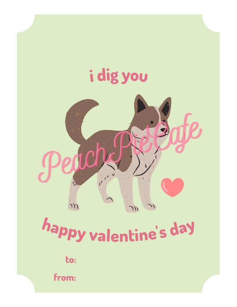 Cute Instant Download Puppy Printable Valentine's Day - Etsy