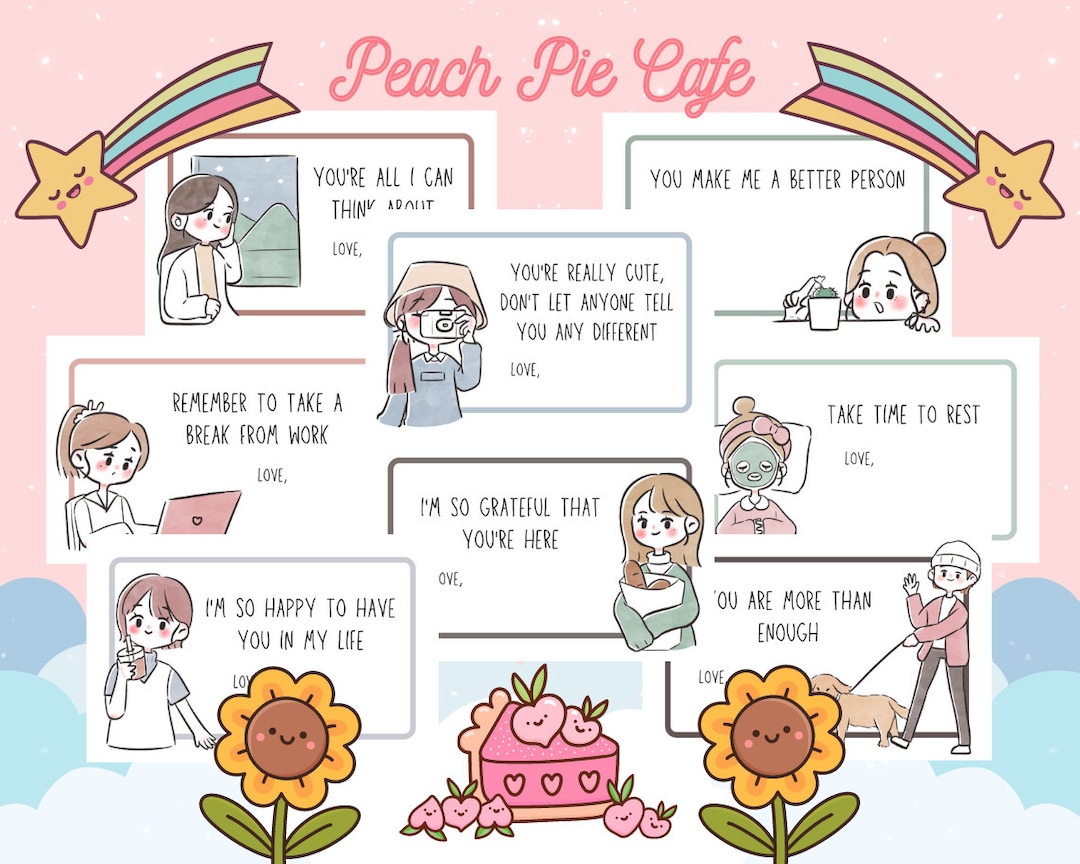 Cute Printable Love Notes for Boyfriend Girlfriend Partner - Etsy