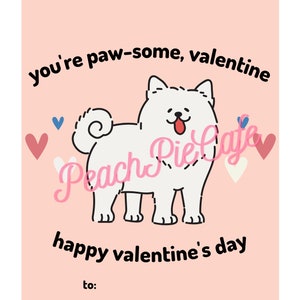 Cute Instant Download Puppy Printable Valentine's Day Cards, Classroom ...