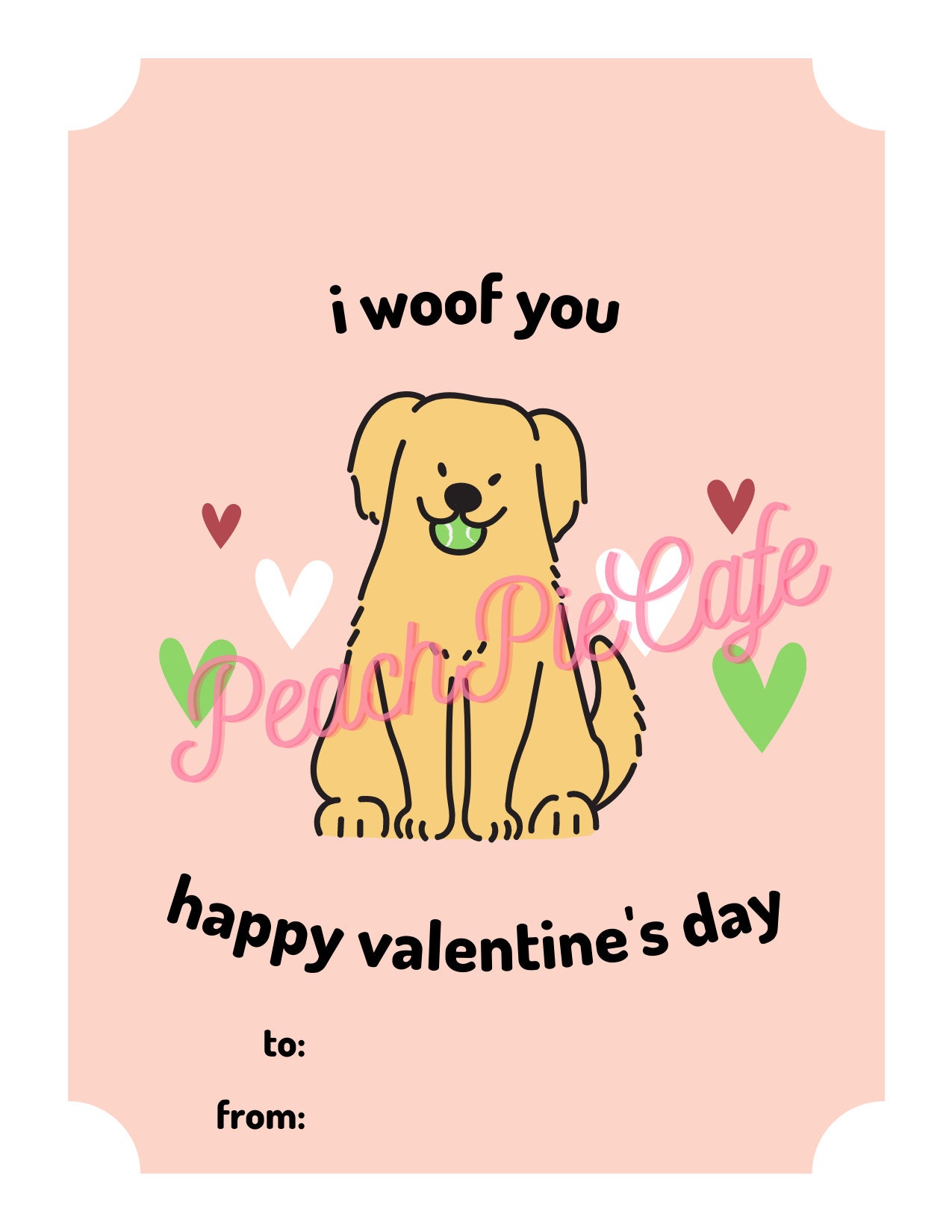 Cute Instant Download Puppy Printable Valentine's Day Cards, Classroom ...