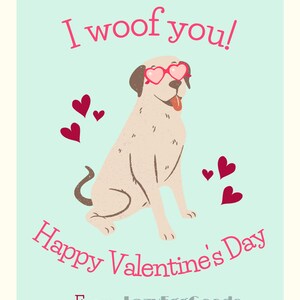 Cute Instant Download Puppy Printable Valentine's Day Cards, Classroom ...