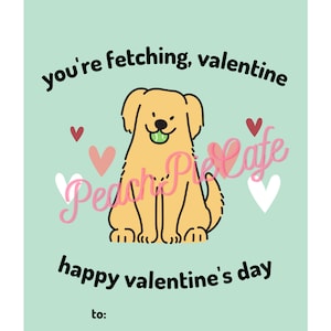 Cute Instant Download Puppy Printable Valentine's Day Cards, Classroom ...