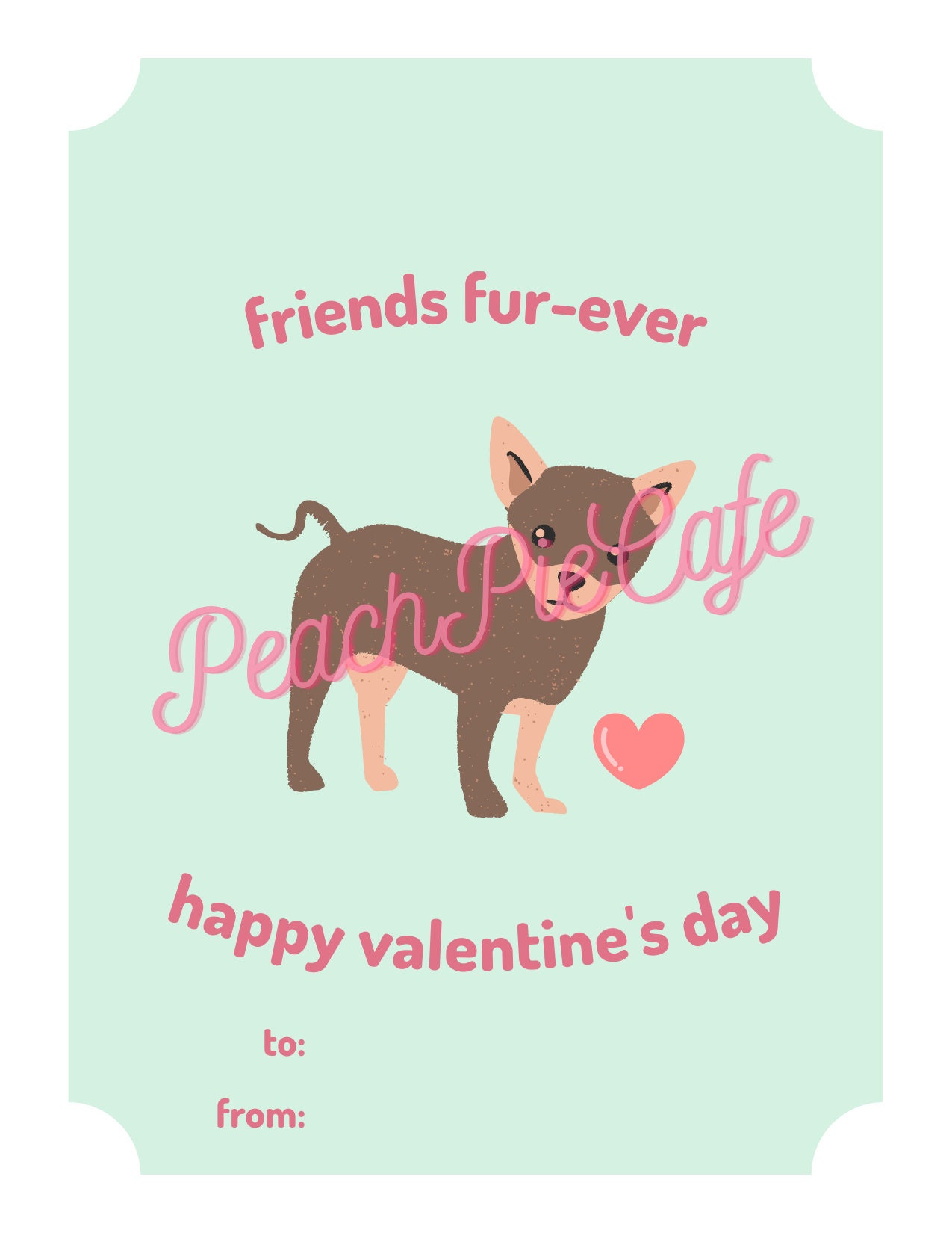 Cute Instant Download Puppy Printable Valentine's Day Cards, Classroom ...