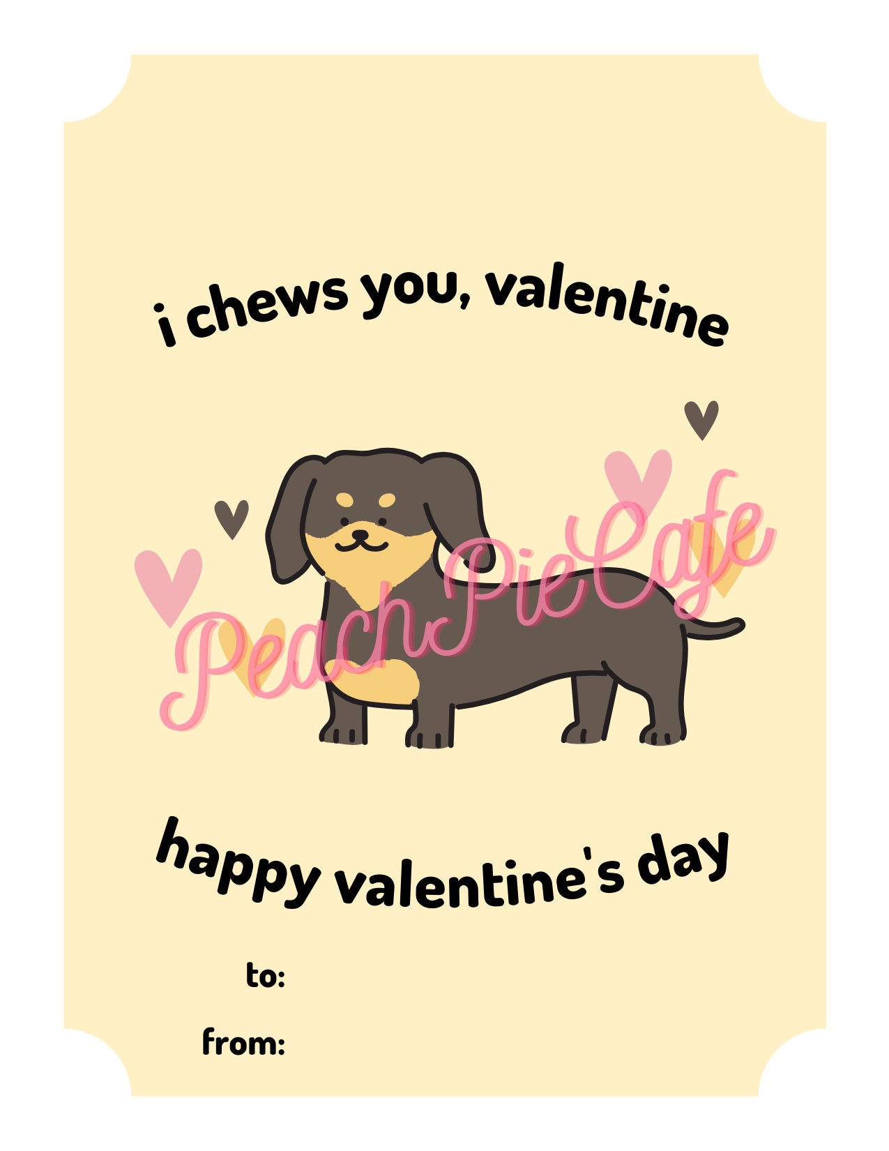 Cute Instant Download Puppy Printable Valentine's Day Cards, Classroom ...
