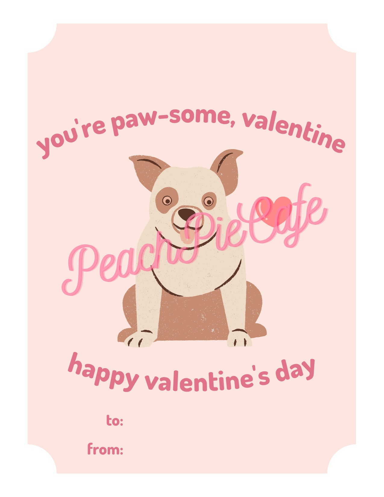 Cute Instant Download Puppy Printable Valentine's Day Cards, Classroom ...