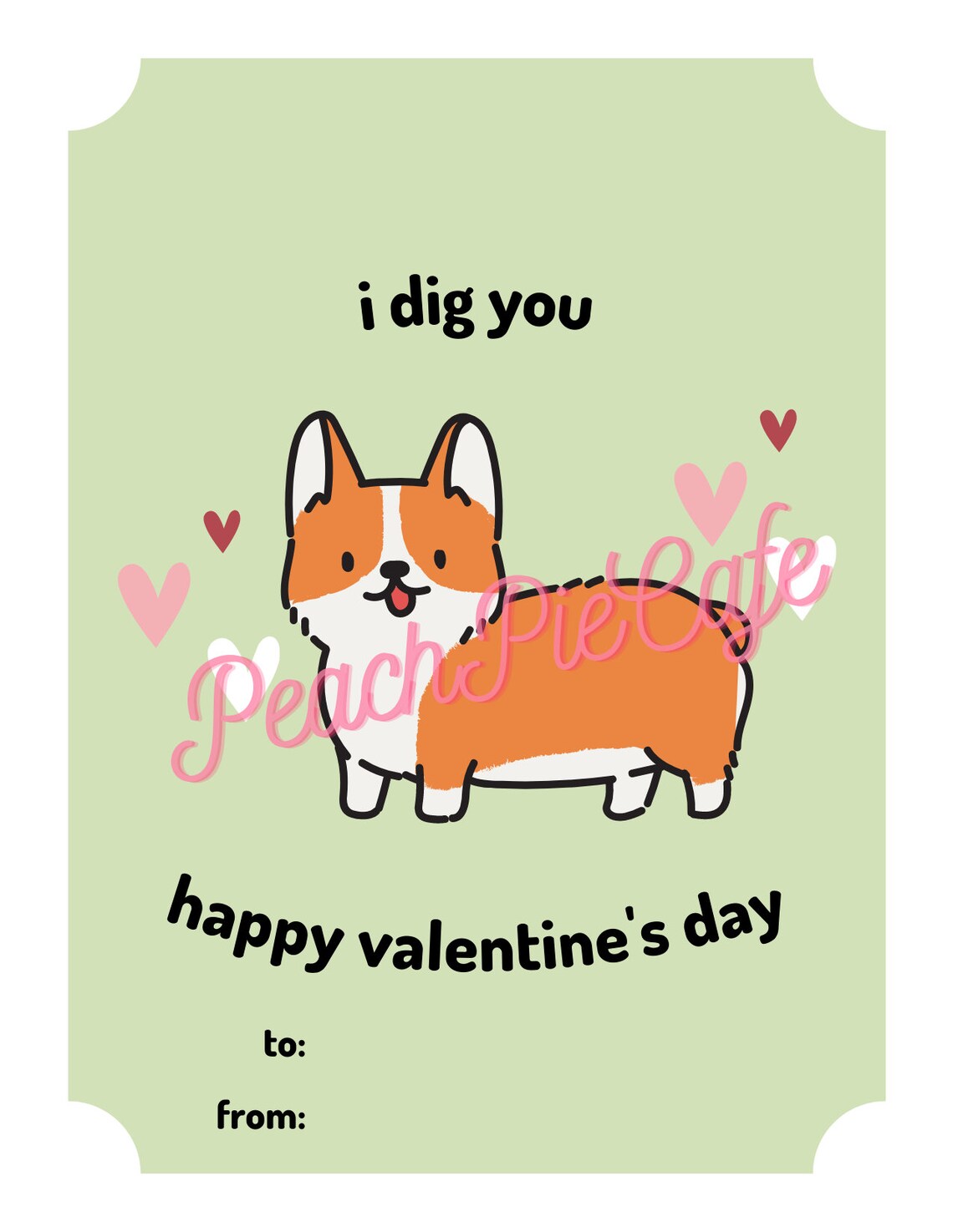 Cute Instant Download Puppy Printable Valentine's Day Cards, Classroom ...