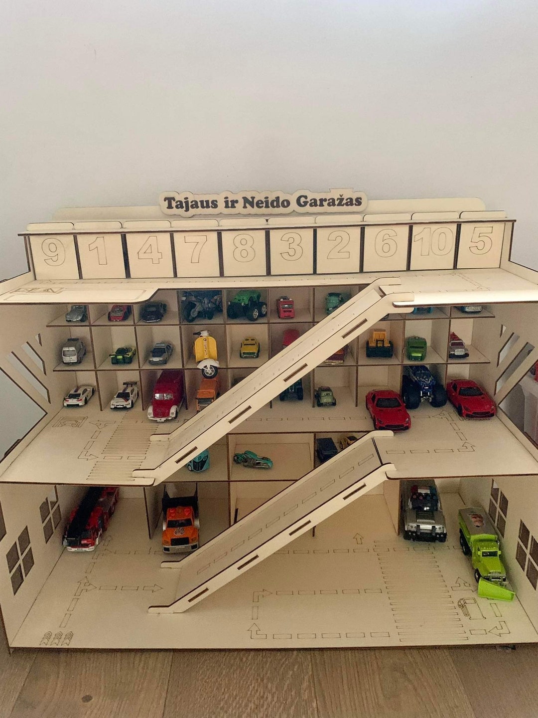 Wooden Garage Wooden Parking Garage Kids Toy - Etsy