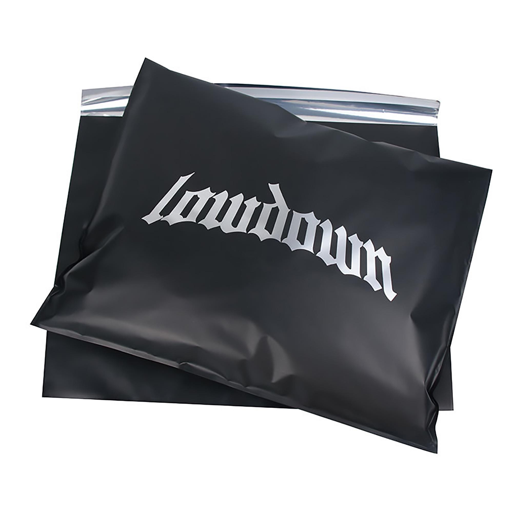 50 Custom Black Aluminum Foil Bag Poly Mailers Bag With One Color Logo ...