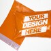 50 Custom Orange Poly Mailers Bag Shipping Bags With One Color Logo ...