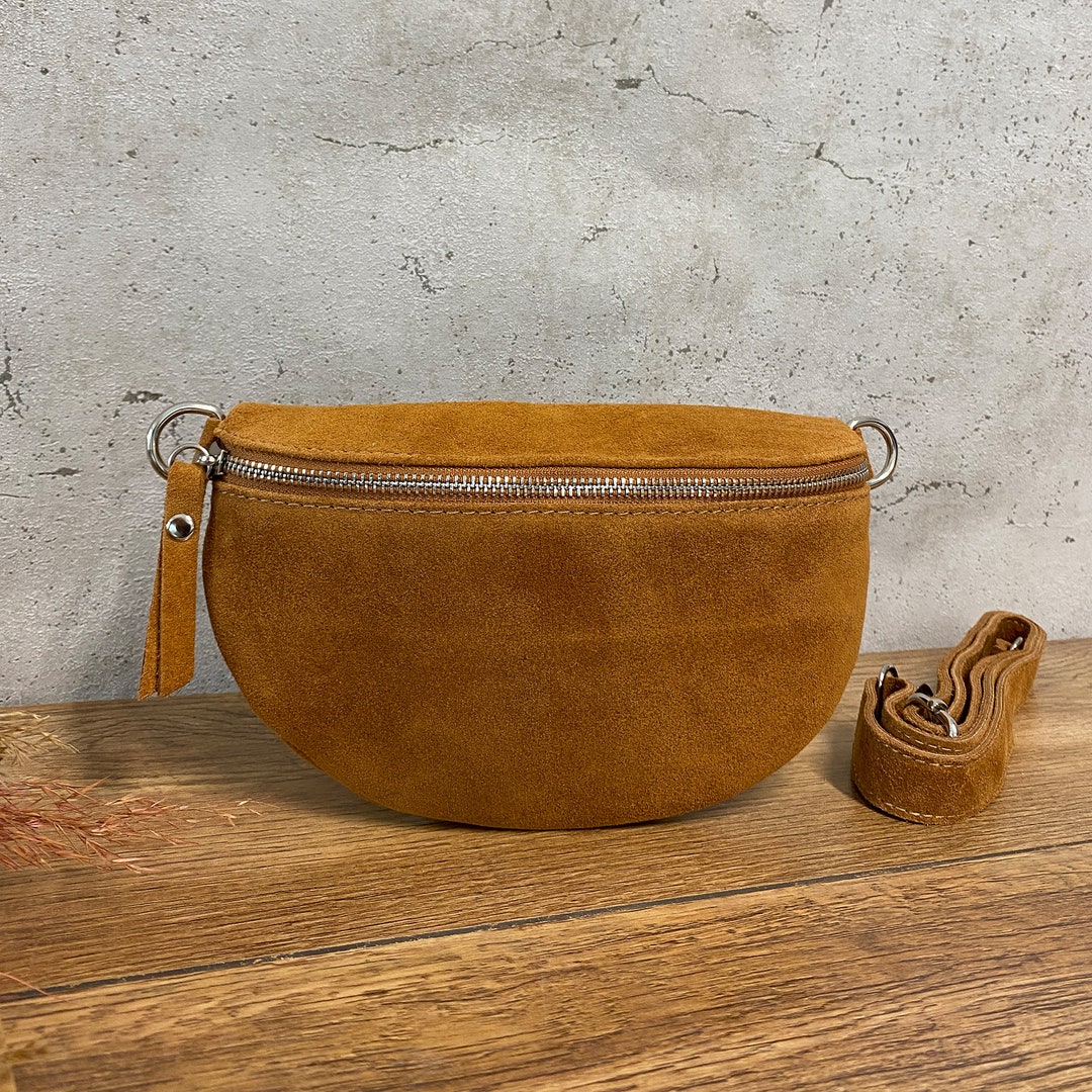 Women's Suede Bum Bag in 3 Sizes – Shoulder Bag & Crossbody Belt Bag in ...