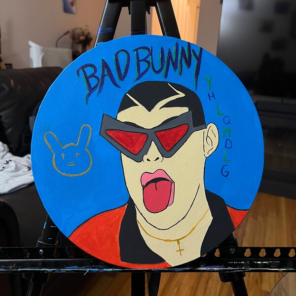 Bad Bunny Art Painting - Etsy