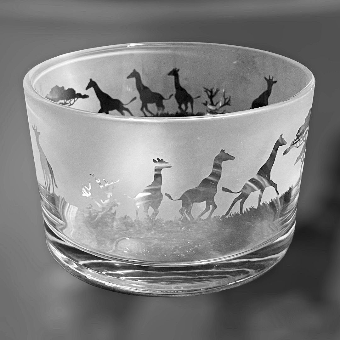 GIRAFFE BOWL | Clear Glass Bowl With Giraffe Frieze Design | Perfect ...