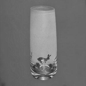 HARE VASE - 15cm Crystal Glass Bud Vase With Hare Frieze Design - Etsy