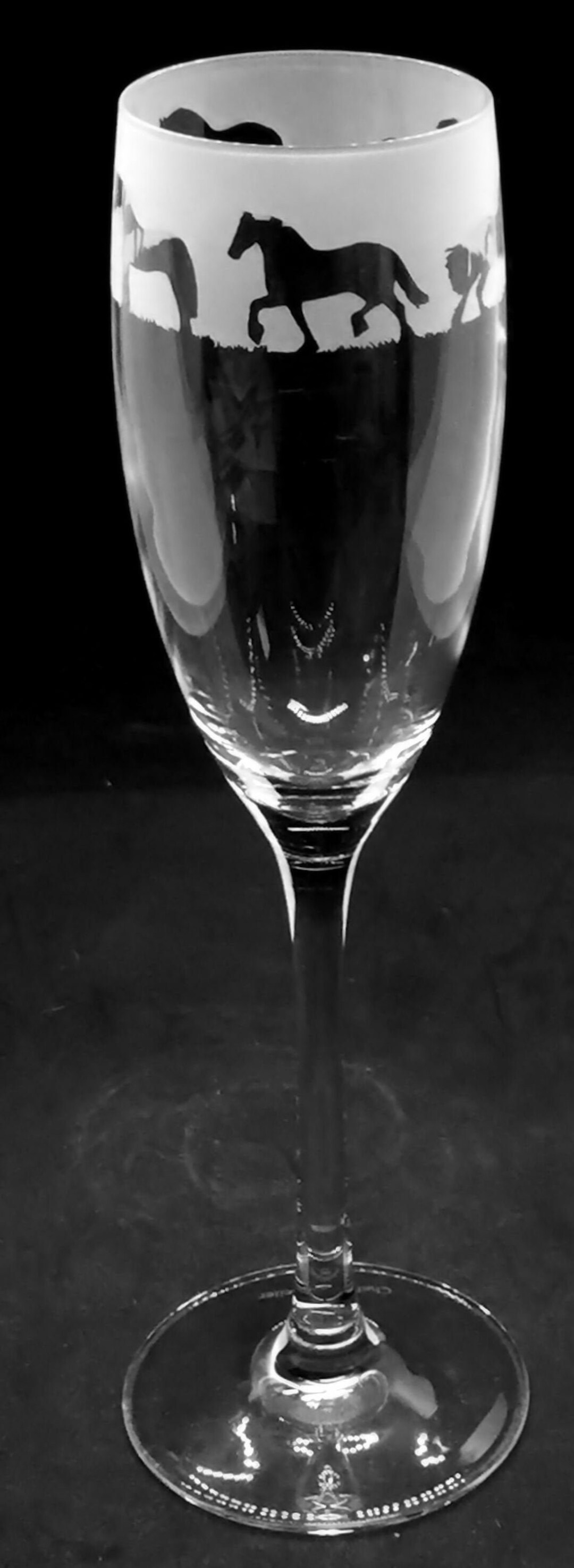 WELSH SECTION D | Clear Crystal Champagne Flute Glass With Engraved ...