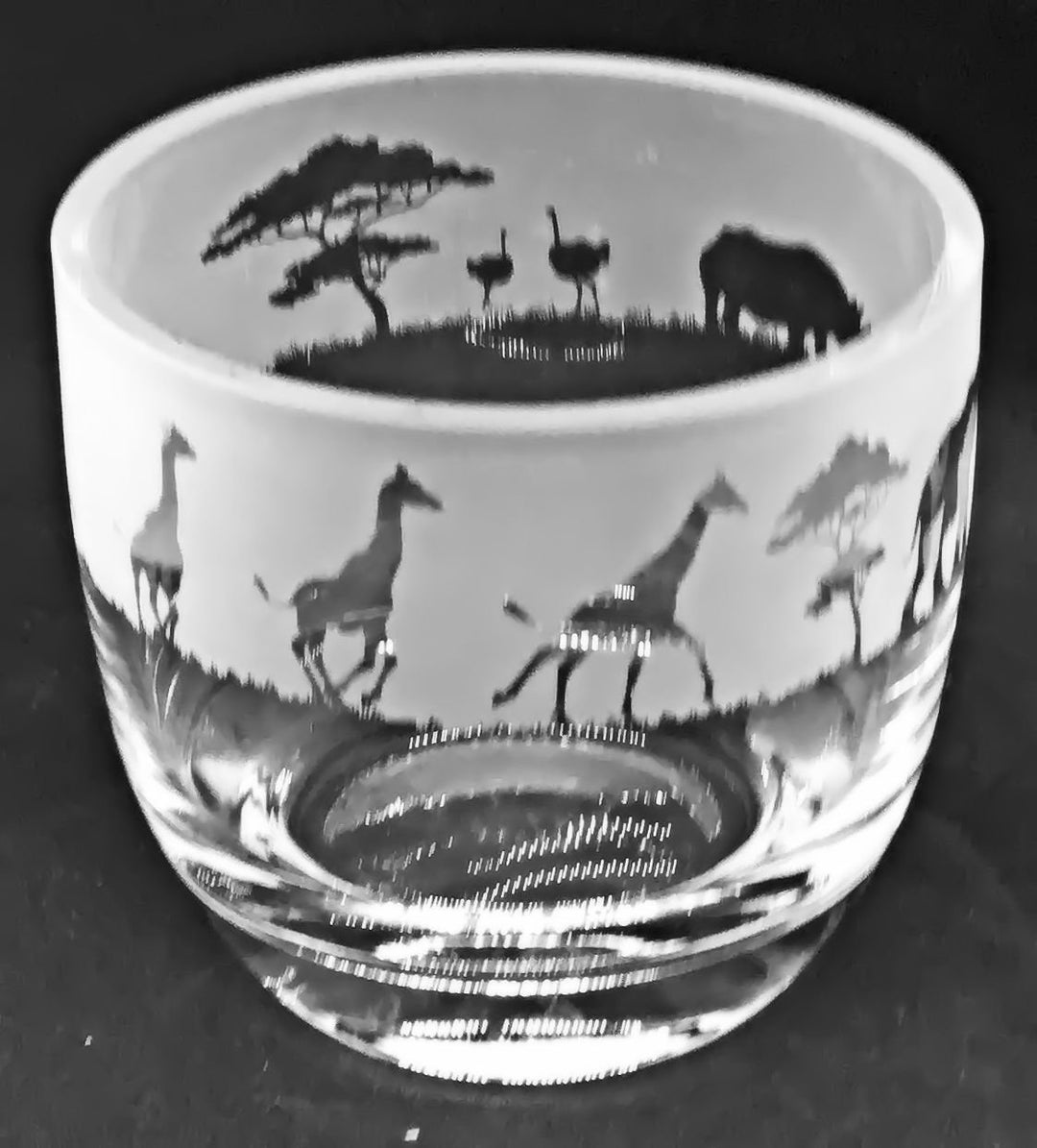 SAFARI CANDLEHOLDER Crystal Glass Candle Holder With Safari Animals ...