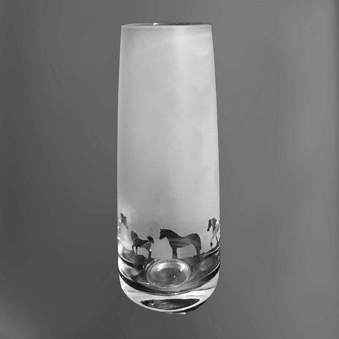 WELSH COB VASE - 15cm Crystal Glass Bud Vase With Welsh Section D Cob ...
