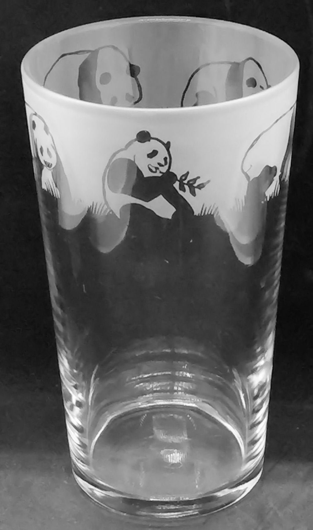 PANDA PINT GLASS | 57cl Conical Pint Glass With Panda Frieze Design - Etsy
