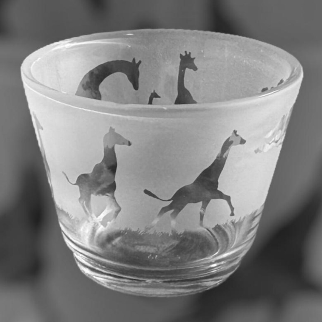 GIRAFFE TEALIGHT HOLDER | Rustic Glass Tea Light Holder With Giraffe ...