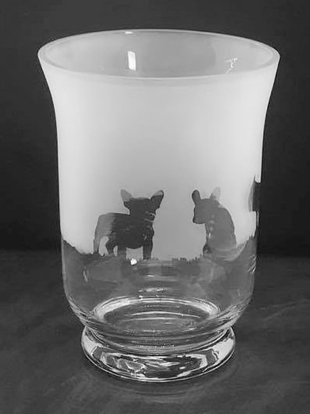 FRENCH BULLDOG Frieze Clear Glass Vase (14.5cm, Boxed) | Frenchie Gift ...