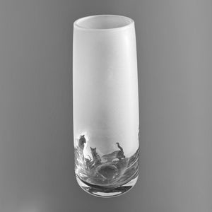 CAT GLASS VASE - 15cm Crystal Glass Bud Vase With Cat Frieze Design - Etsy