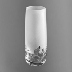 CAT GLASS VASE - 15cm Crystal Glass Bud Vase With Cat Frieze Design - Etsy