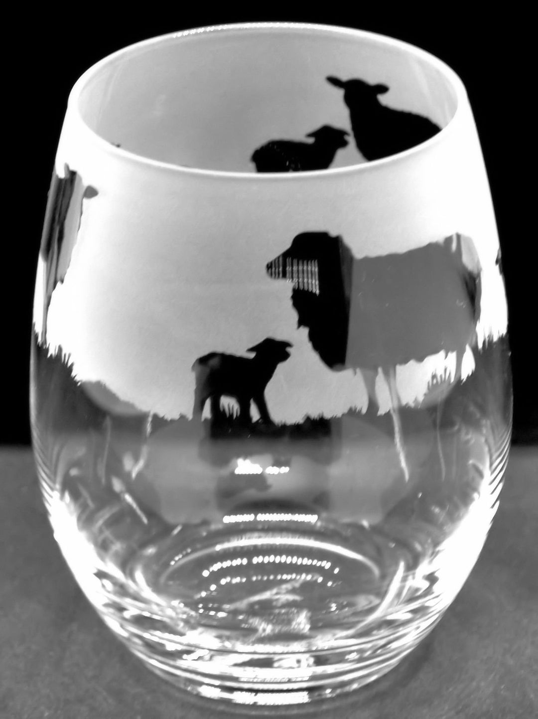 SHEEP WINE GLASS | 36cl Stemless Wine / Water Glass With Sheep Frieze ...