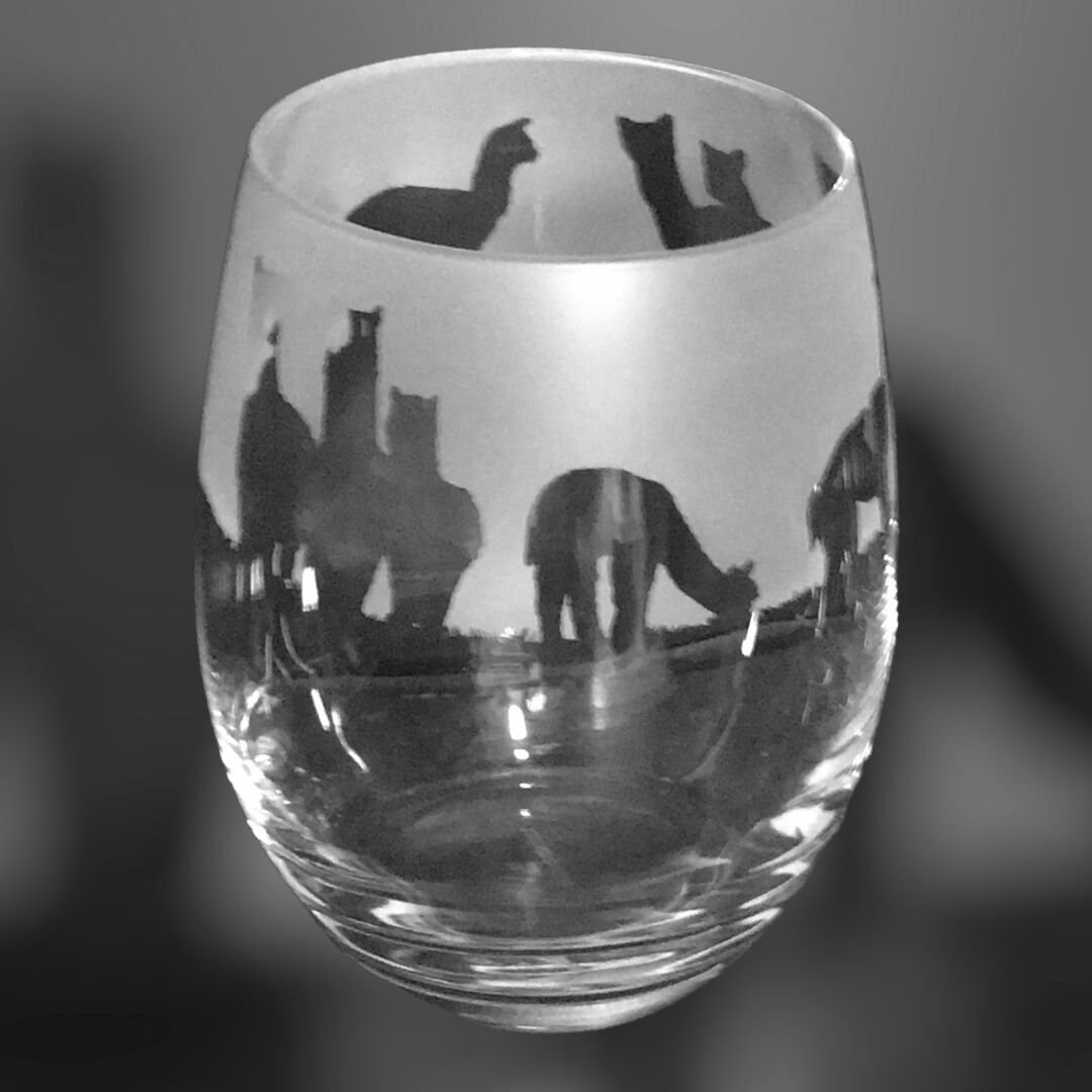 ALPACA GLASS | 36cl Stemless Wine / Water Glass With Alpaca Frieze ...