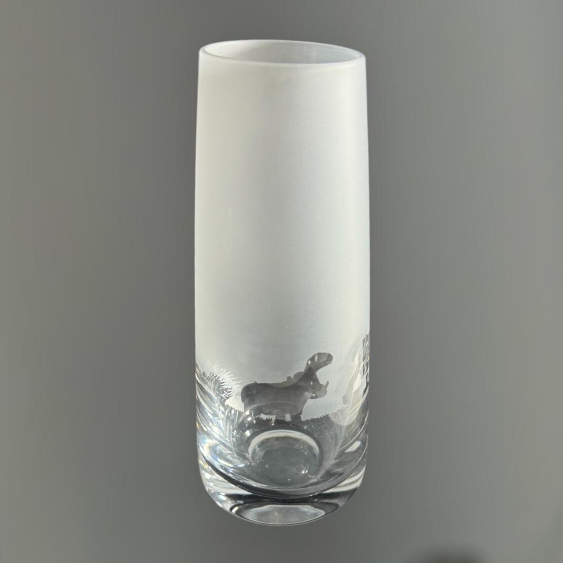 HIPPO VASE - 15cm Crystal Glass Bud Vase With Hippo Frieze Design - Etsy