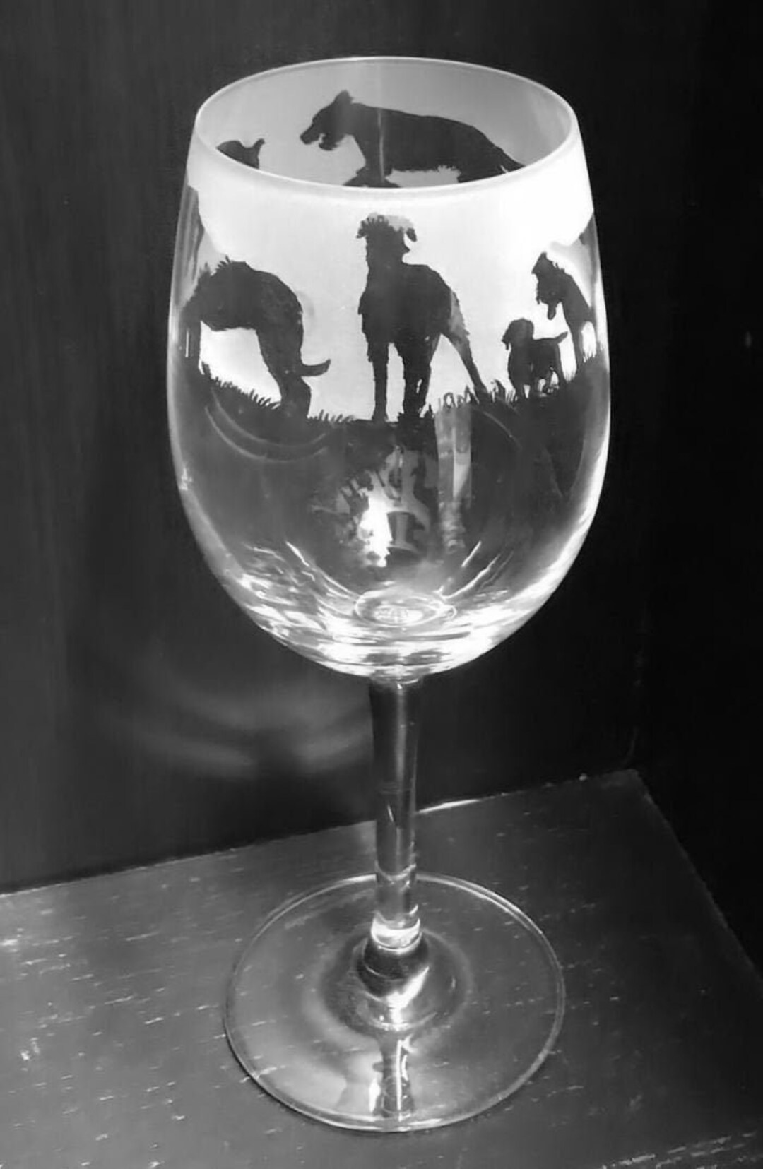WOLFHOUND WINE GLASS 35cl Wine Glass With Irish Wolfhound Frieze Design ...