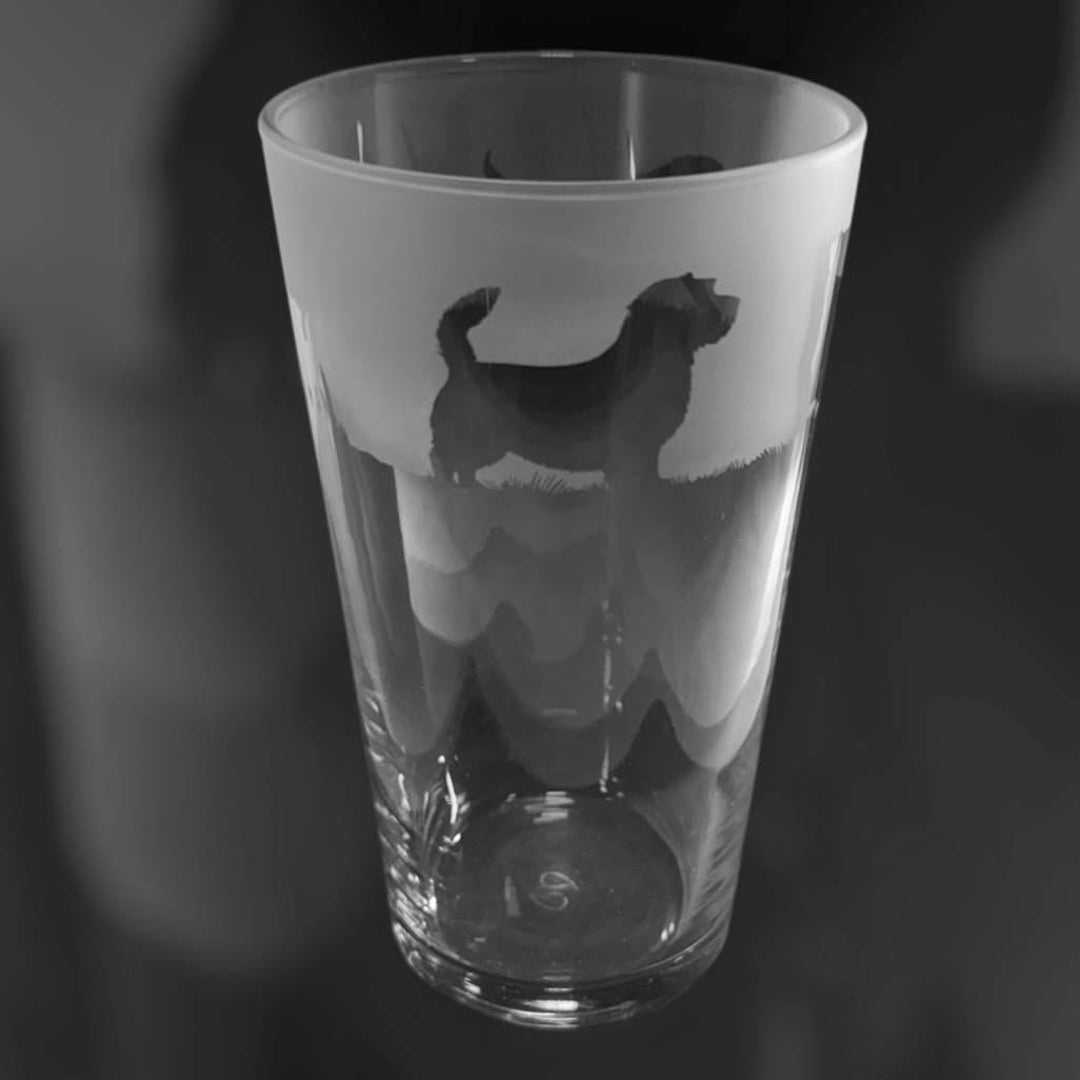 NORFOLK TERRIER PINT Glass | 57cl Conical Pint Glass With Norfolk ...