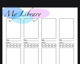 Printable Reading Journal Pages, Beautiful Pink and Purple Theme - Etsy