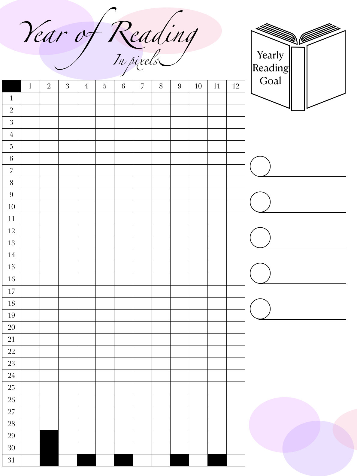 Printable Reading Journal Pages, Beautiful Pink and Purple Theme - Etsy