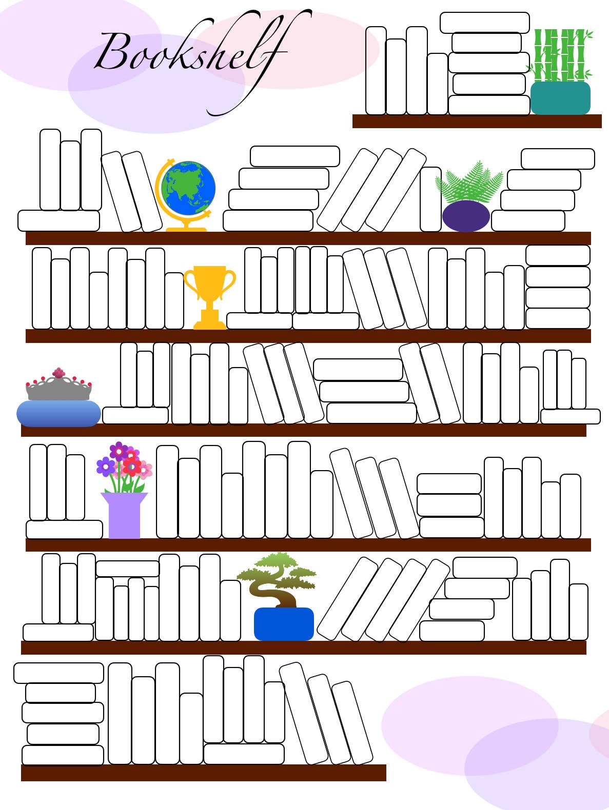 Printable Reading Journal Pages, Beautiful Pink and Purple Theme - Etsy