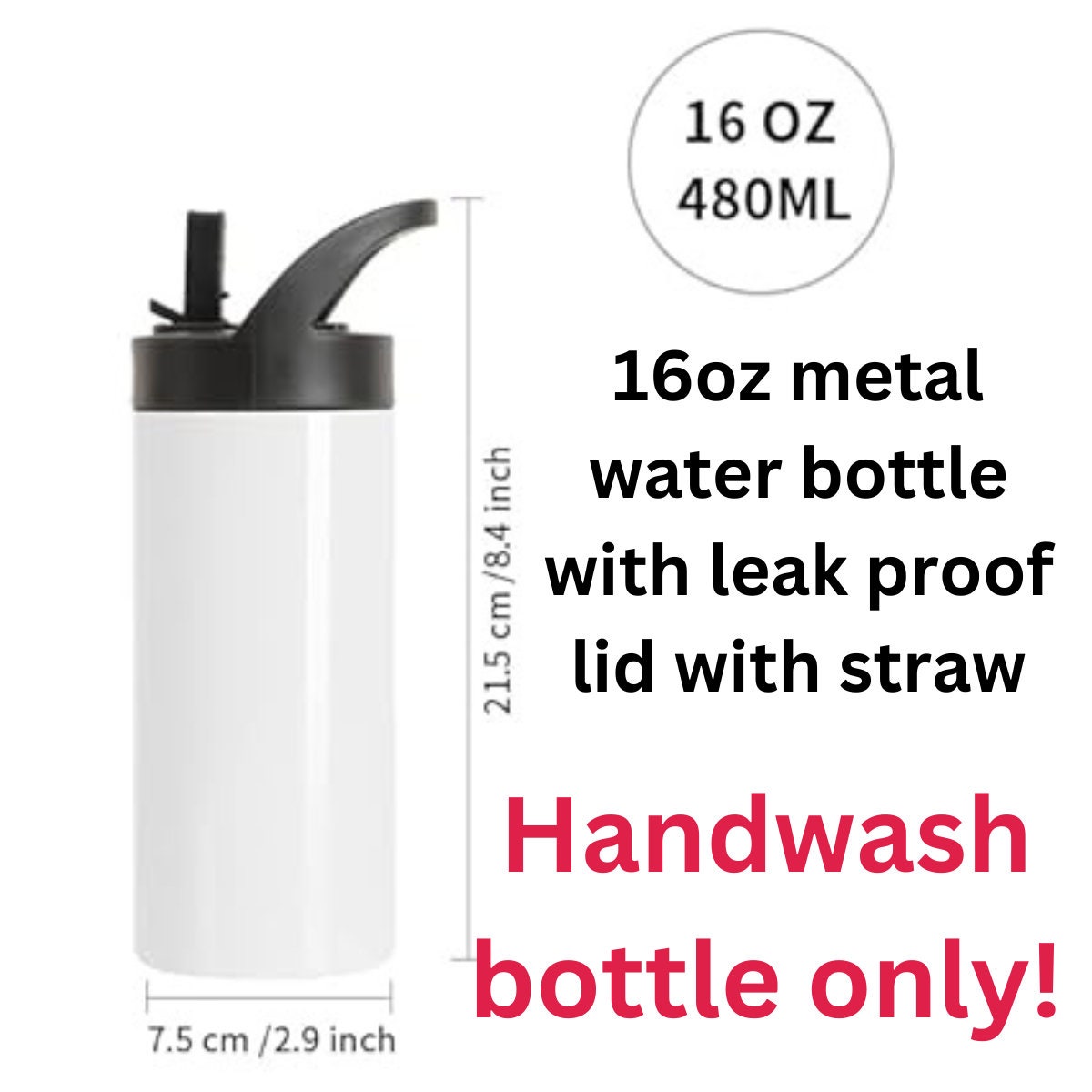 PERSONALIZED Boys Saint Construction-16oz Water Bottle, Saint Under ...