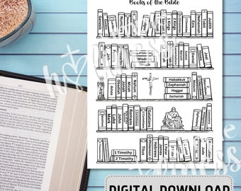 Books of the Catholic Bible Tracker, 73 Bible Books on the Shelf, Bible ...