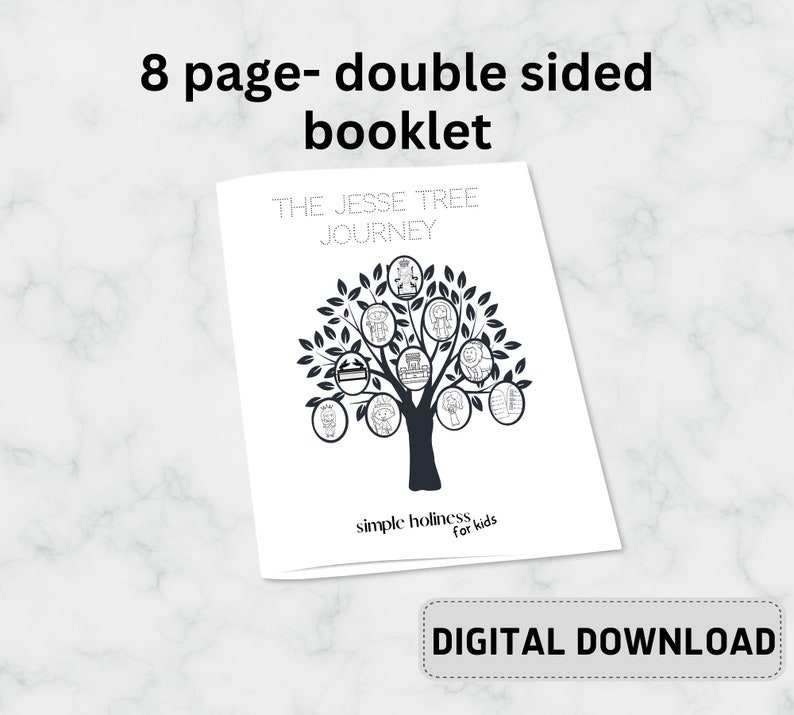 Kids Jesse Tree Booklet & Coloring Pages DIGITAL DOWNLOAD - Etsy
