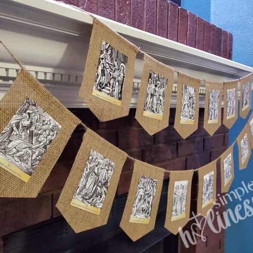 Stations of the Cross With Twine Lent Lent Stations Way of - Etsy