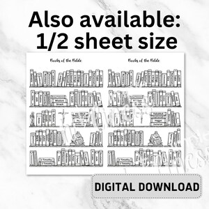 Catholic Bible Reading Coloring Tracker- Bookshelf Style DIGITAL ...