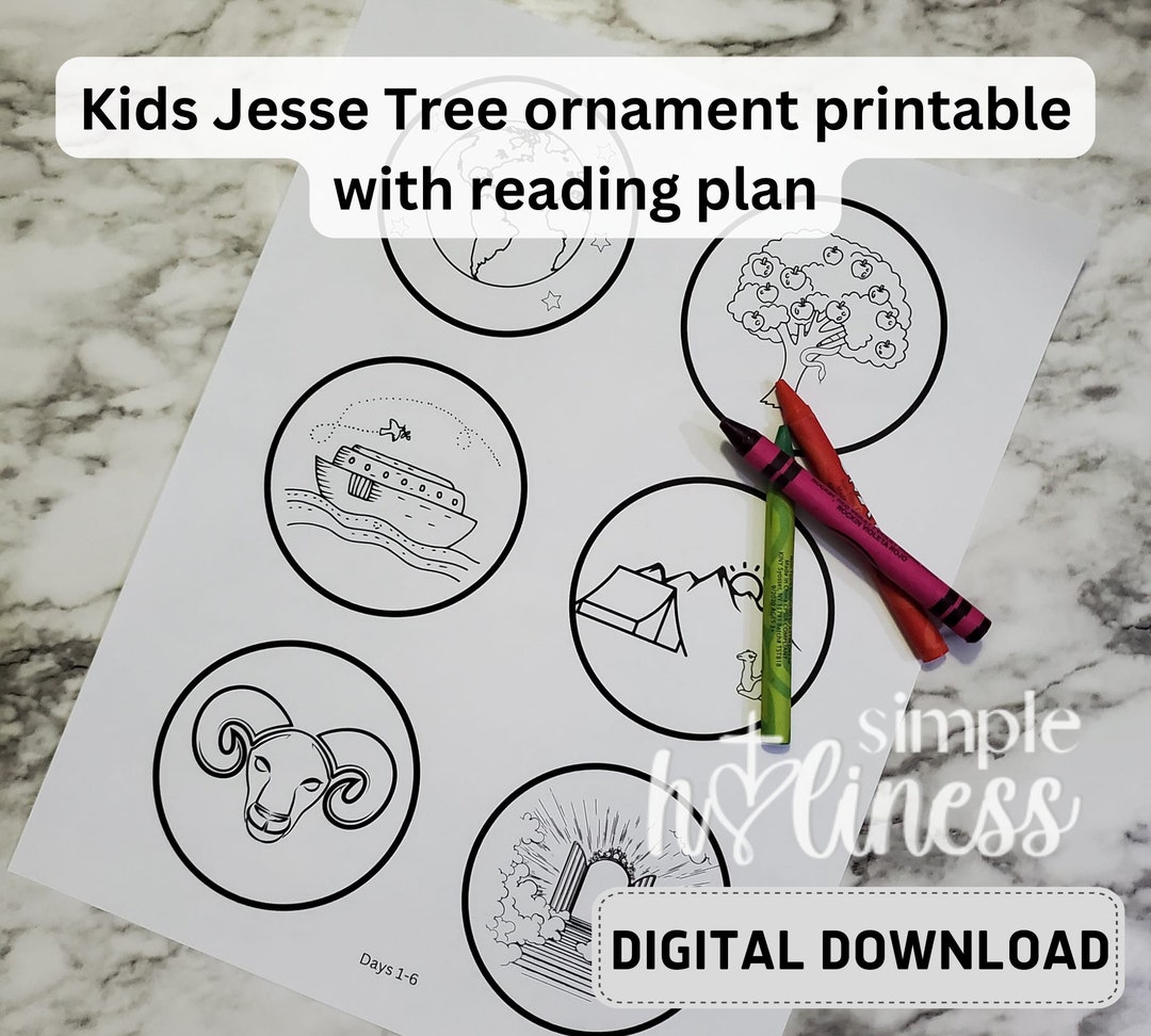 Kids Jesse Tree Ornaments- DIGITAL DOWNLOAD - Etsy