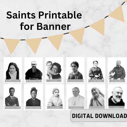 Saint Pictures for Banner DIGITAL DOWNLOAD - Etsy