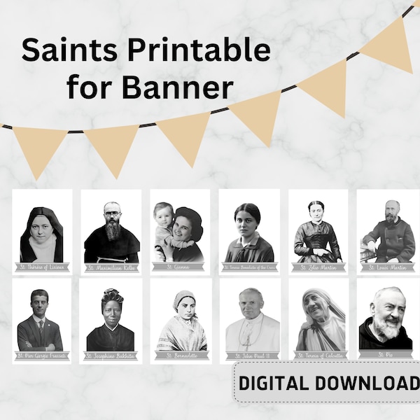 Catholic Saint Banner - Etsy